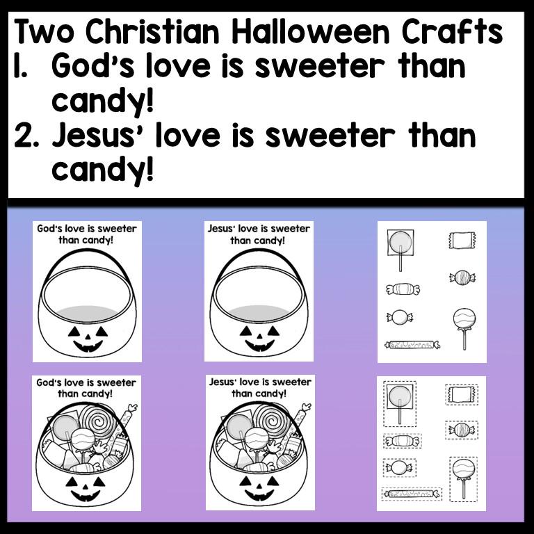 Halloween Christian Craft - Editable! {god/jesus is Sweeter Than Candy ...