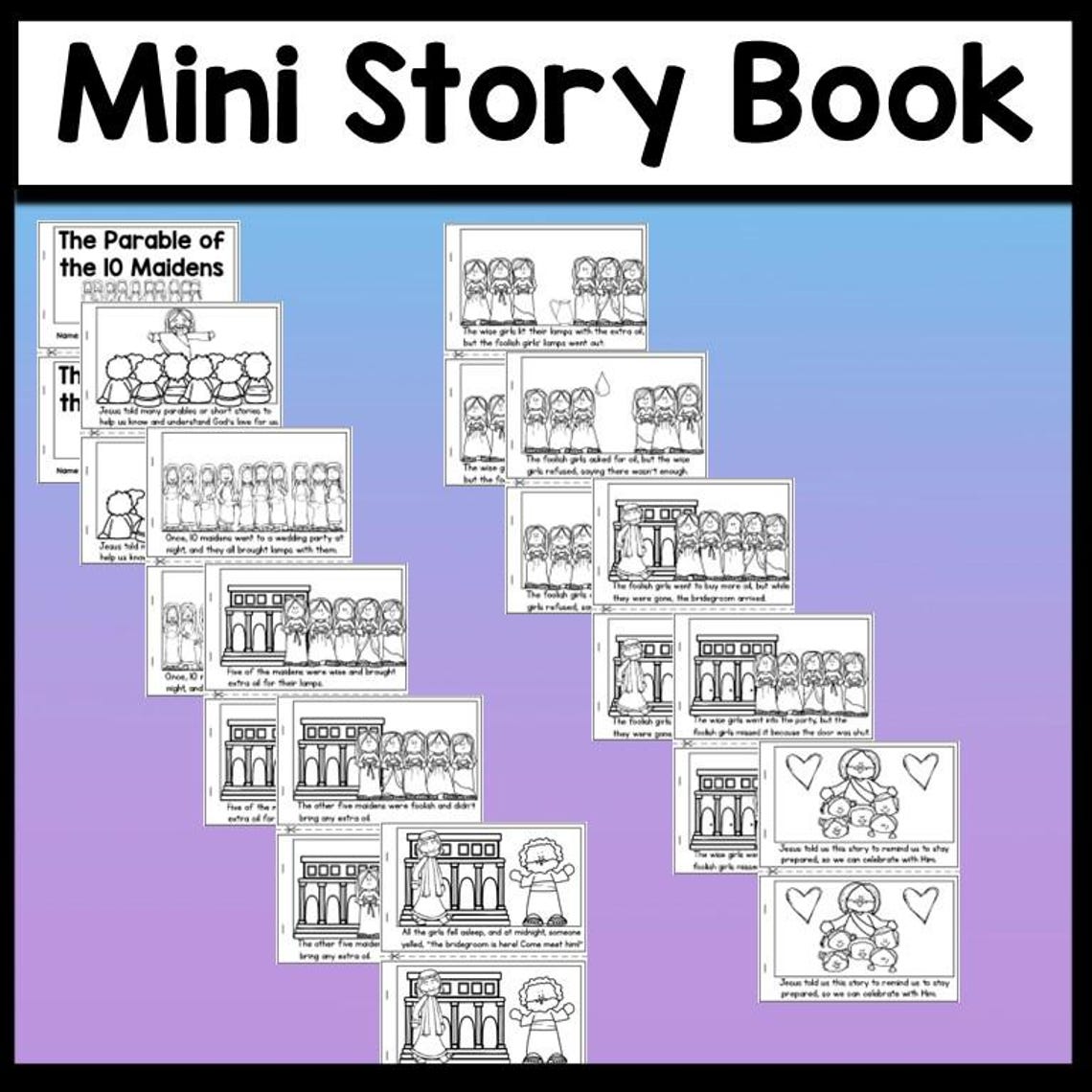The Parable of the 10 Maidens or Virgins Activities! {craft, Coloring ...
