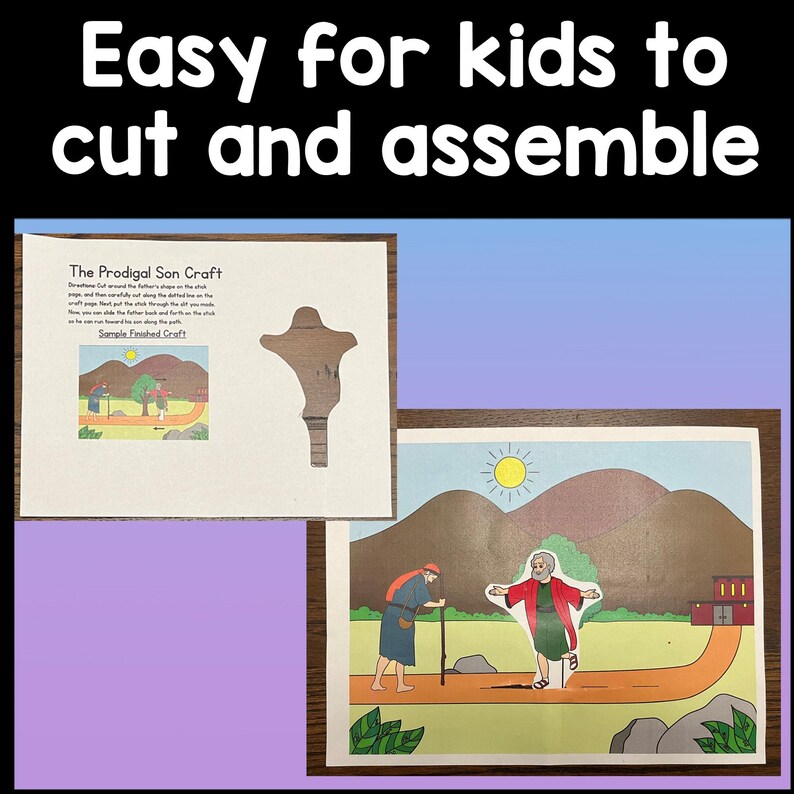 The Parable of the Prodigal Son Craft for Kids {comes in Color and B/W ...
