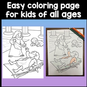 Jesus and the Pool of Bethesda Activities {coloring Page, Craft, Story ...