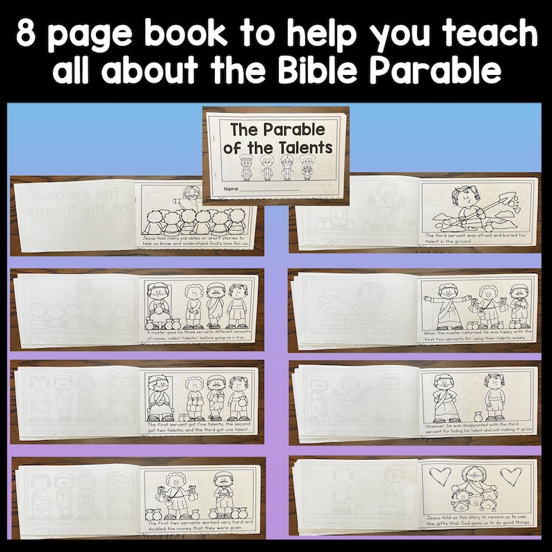 The Parable of the Talents Activities! {craft, Coloring Page, Word ...