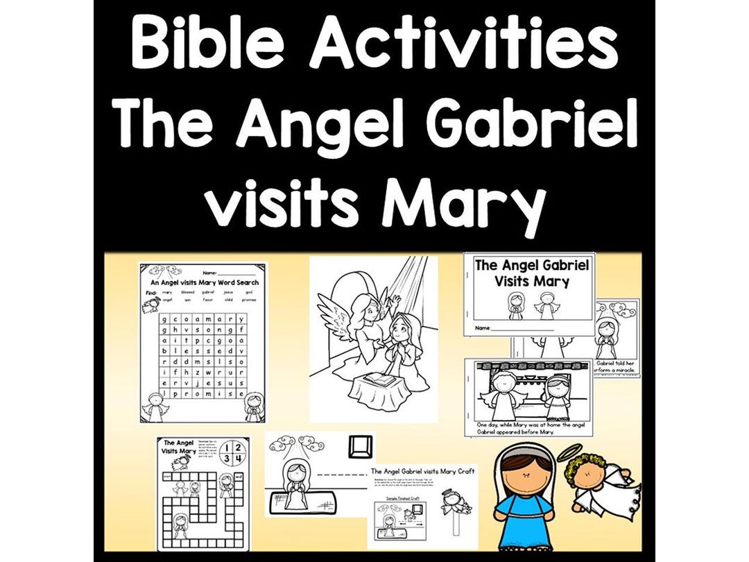 The Angel Gabriel Visits Mary Activities {craft, Coloring Page, Story ...