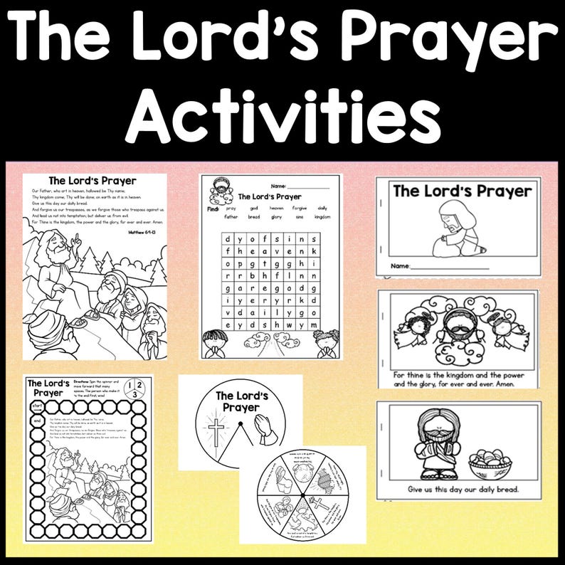 The Lords Prayer Activities {5 Activities!} Our Father Prayer ...