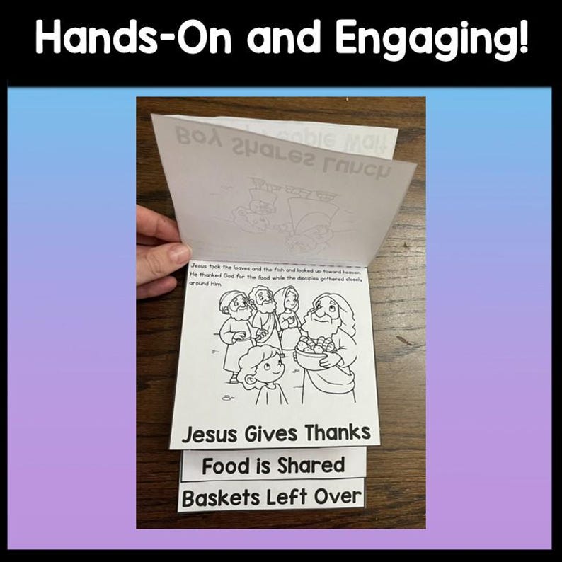 Jesus Feeds the 5,000 Flip Book Craft | Bible Story Activity for Kids ...