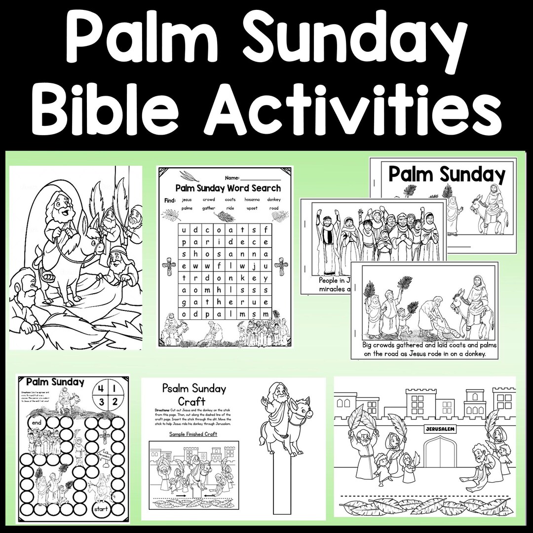 Palm Sunday Activities for Kids {craft, Coloring Page, Story Book ...