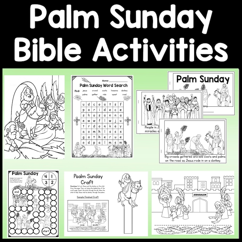 Palm Sunday Activities for Kids {craft, Coloring Page, Story Book ...