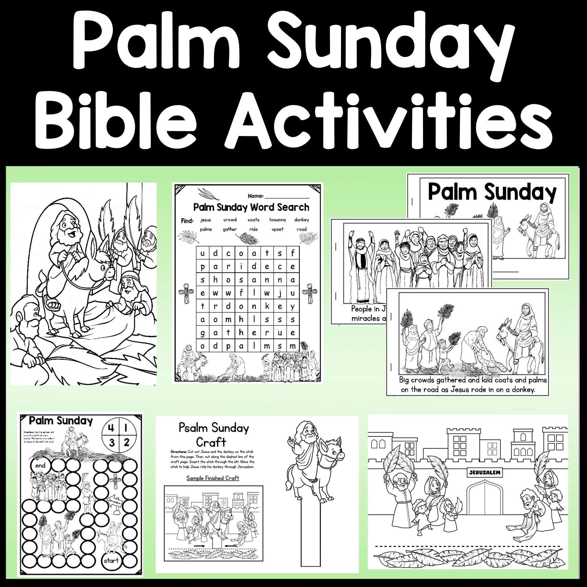 Palm Sunday Activities for Kids {craft, Coloring Page, Story Book ...