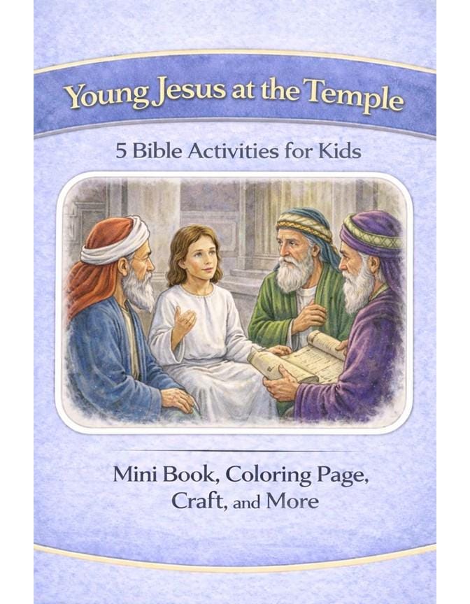 Young Jesus at the Temple Activities! {craft, Coloring Page, Story Book ...