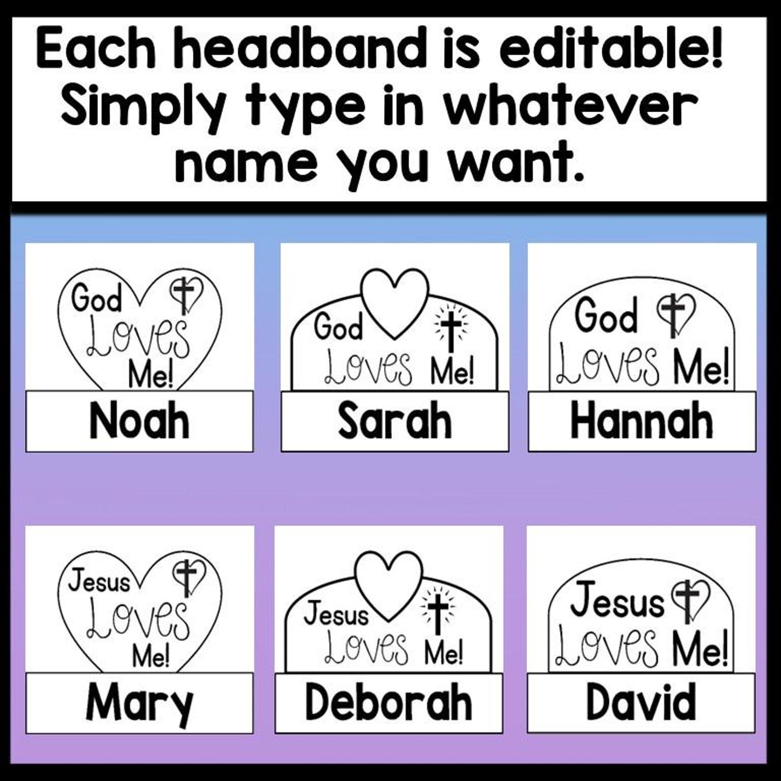 God Loves Me & Jesus Loves Me Religious Crowns | Christian Valentine's ...