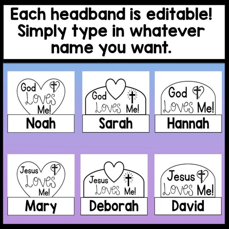 God Loves Me & Jesus Loves Me Religious Crowns | Christian Valentine's ...