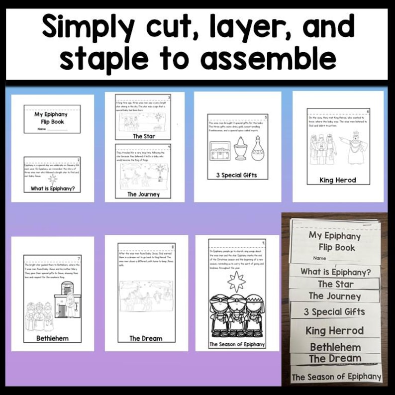 Epiphany Flip Book - 8 Pages! Easy Formatting & Assembly {epiphany ...