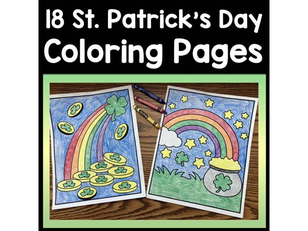 St. Patrick's Day Coloring Pages for Kids 18 Hand Drawn Sheetspdf ...
