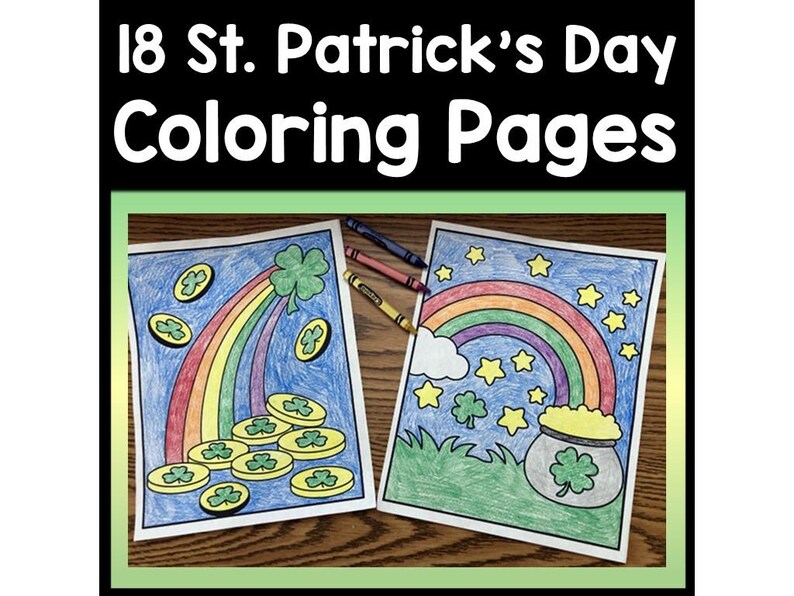 St. Patrick's Day Coloring Pages for Kids 18 Hand Drawn Sheetspdf ...