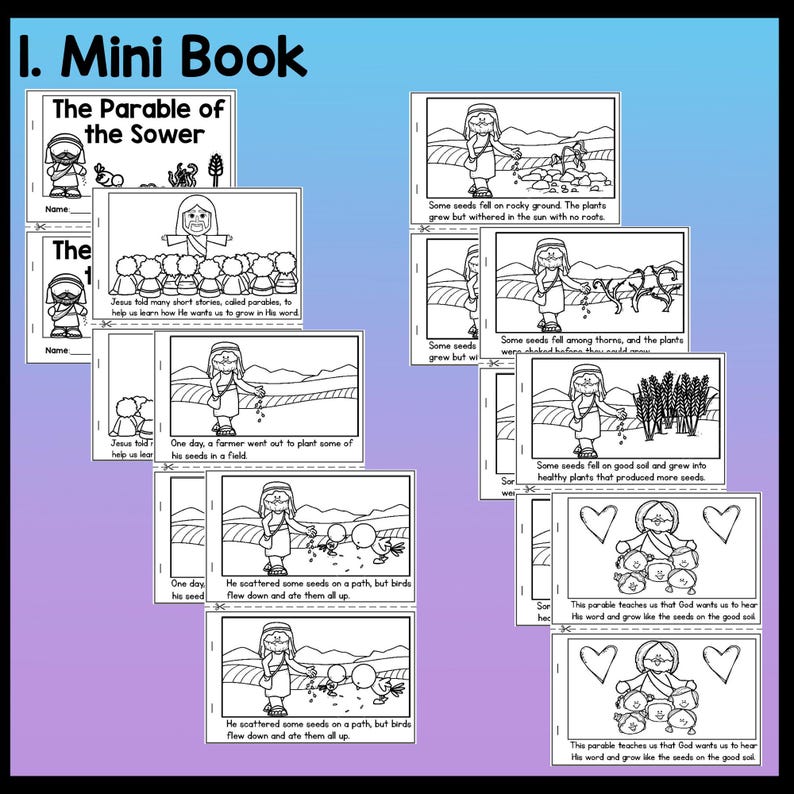 The Parable of the Sower Sunday School Kid Activities {10 Products ...