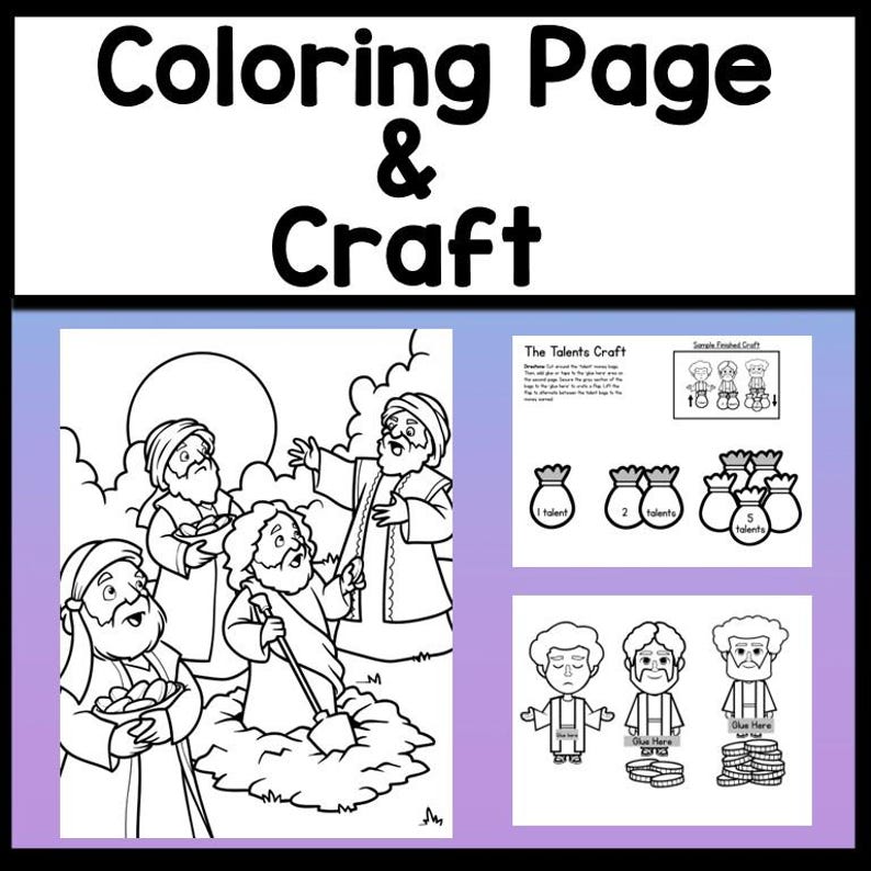 The Parable of the Talents Activities! {craft, Coloring Page, Word ...