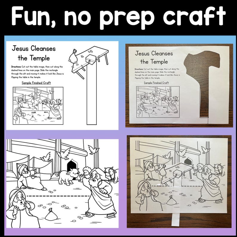 Jesus Cleanses the Temple Activities! {coloring Page, Craft, Storybook ...