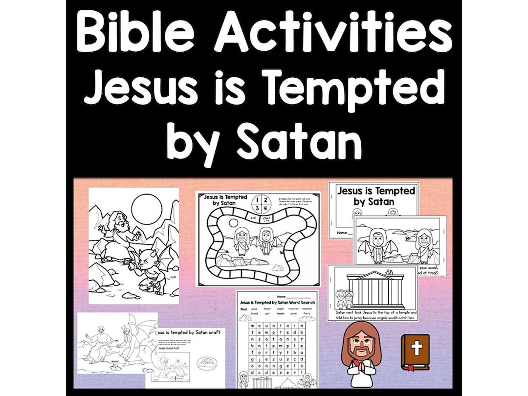 Jesus is Tempted by Satan Activities craft, Coloring Page, Story Book ...