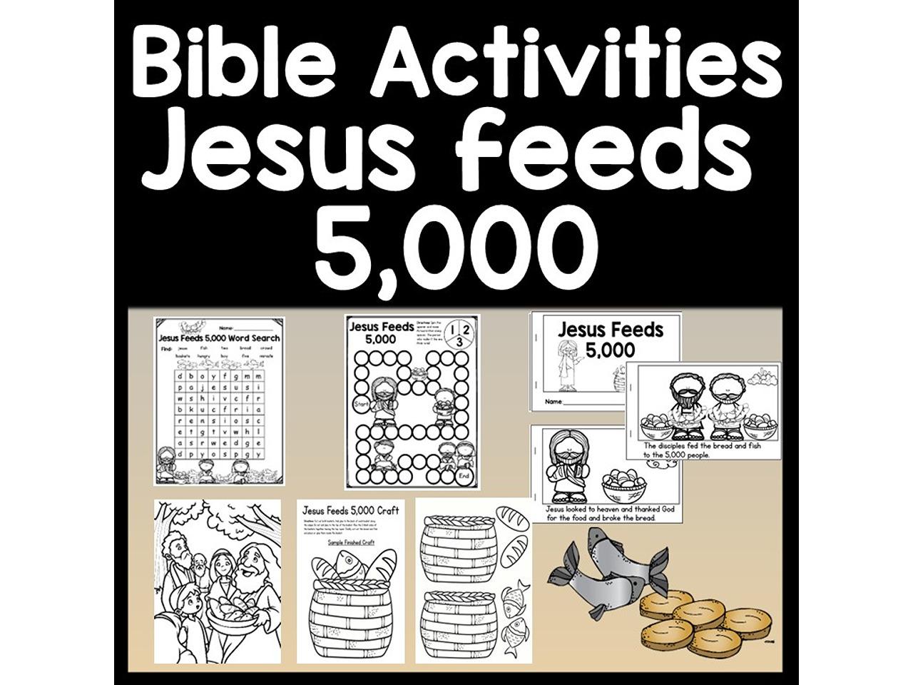 Jesus Feeds 5000 Activities {craft, Coloring Page, Storybook}| Miracles ...