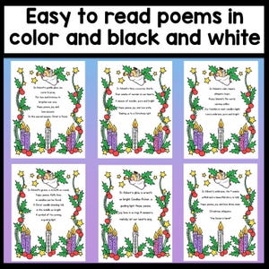 Advent Poems for Kids {6 Poems in Color and Black and White!} Advent ...