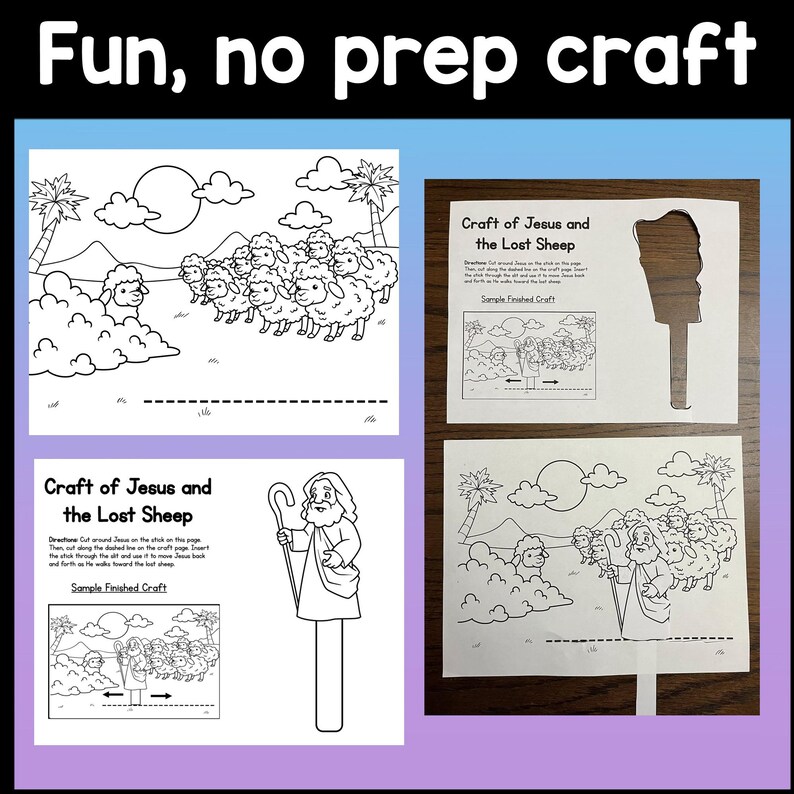 Jesus and the Lost Sheep Activities {craft, Coloring Page, Story Book ...