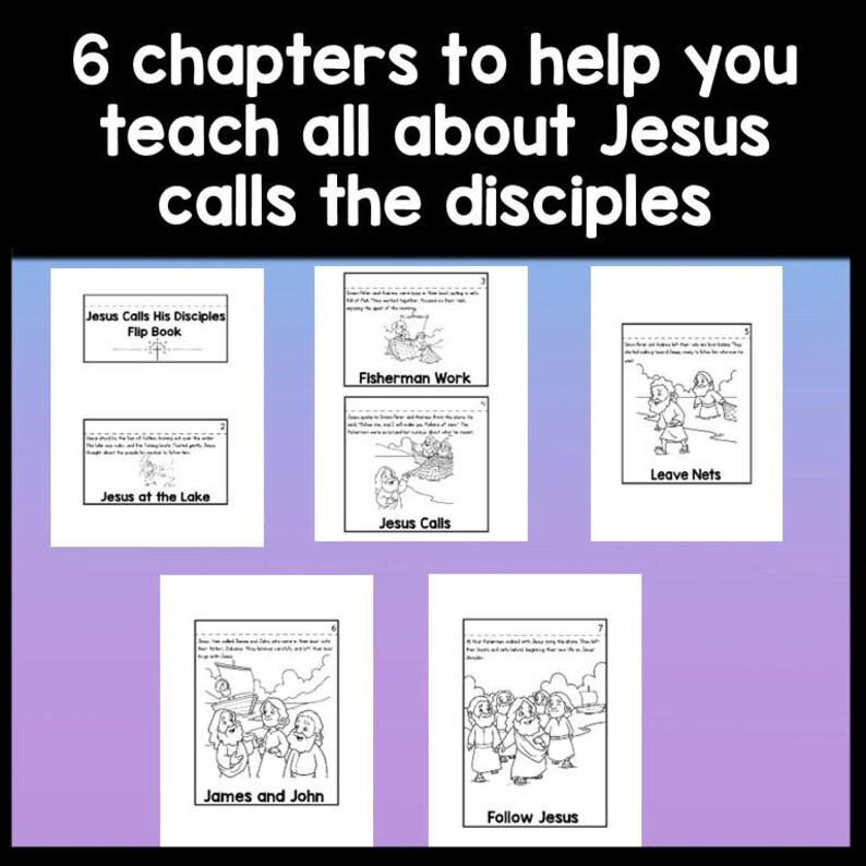 Jesus Calls His Disciples Sunday School Bible Craft Kids {easy Flipbook ...