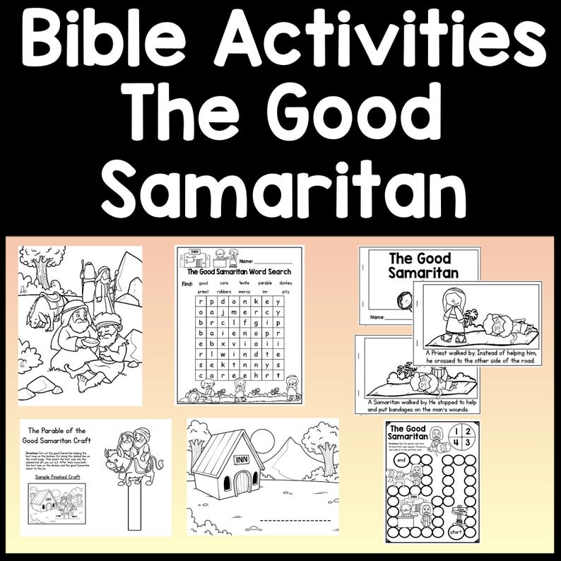 The Good Samaritan Activities {craft, Coloring Page, Storybook ...