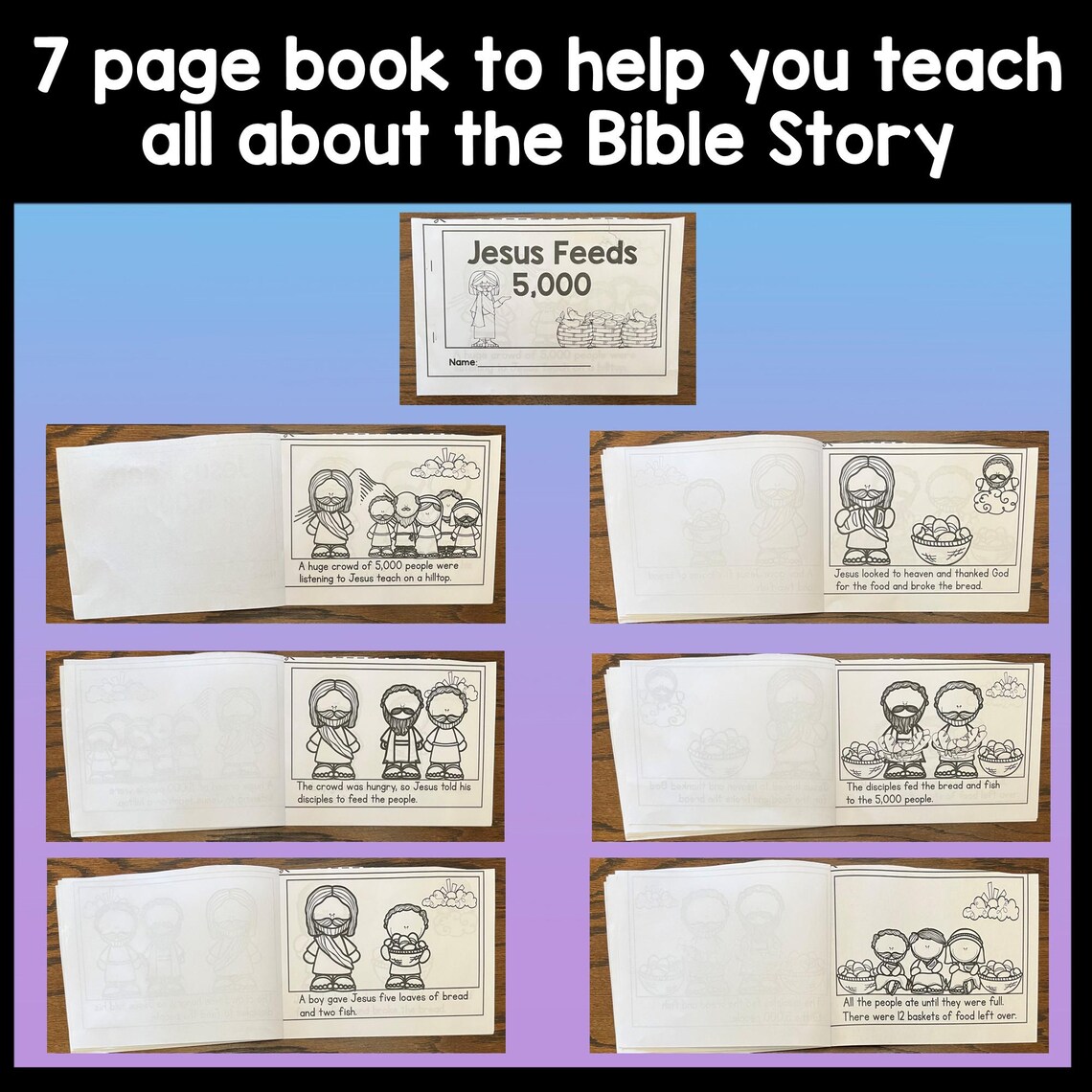 Jesus Feeds 5000 Activities {craft, Coloring Page, Storybook}| Miracles ...
