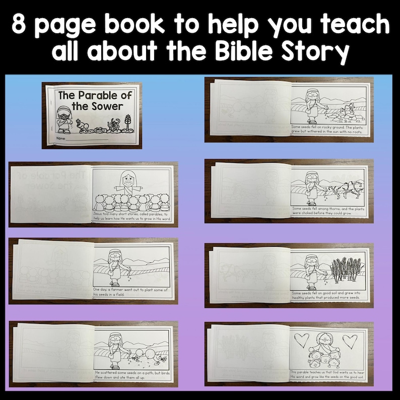 The Parable of the Sower Activities {craft, Coloring Page, Story Book ...