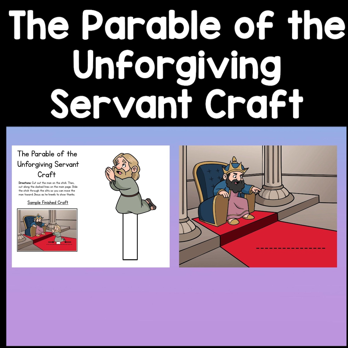 The Parable of the Unforgiving Servant Craft | Christian Kid Craft ...