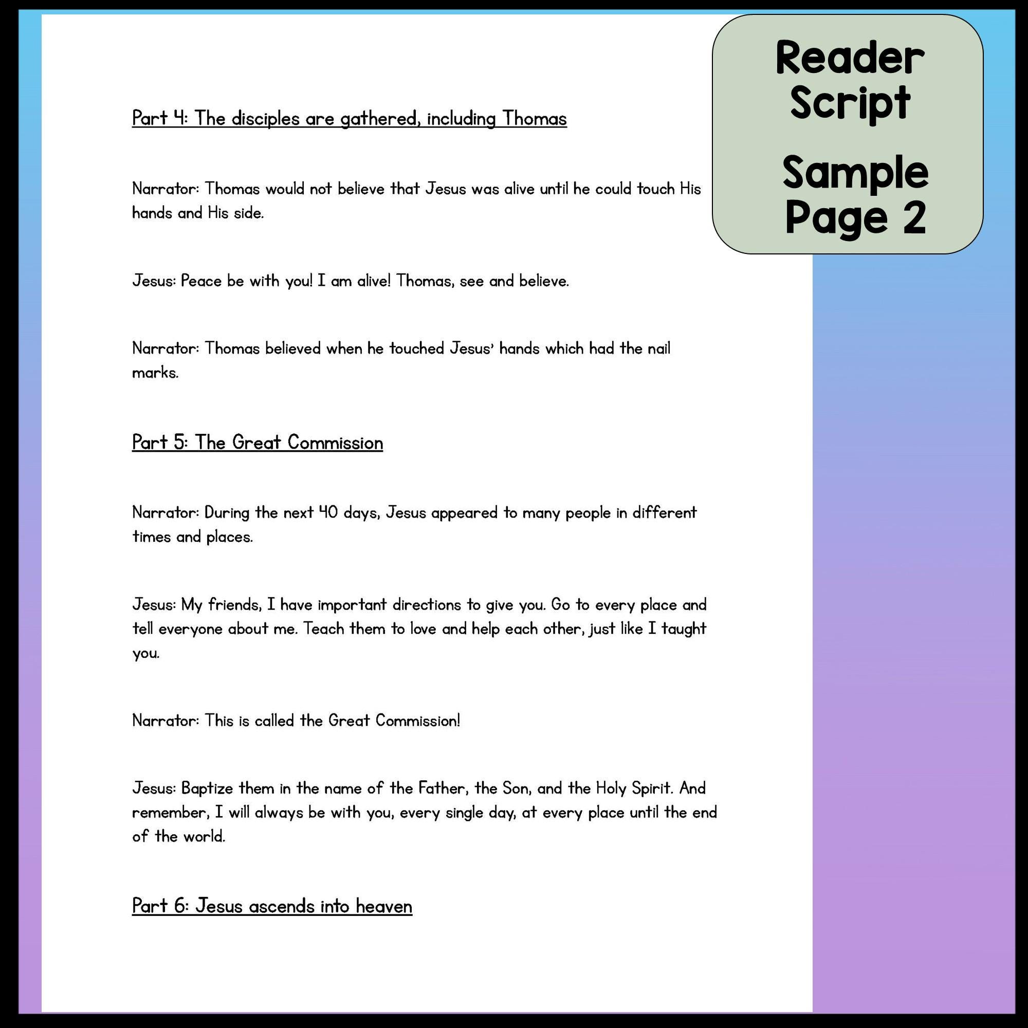 Easter Readers Theater Script | Christian Easter Play | Resurrection of ...