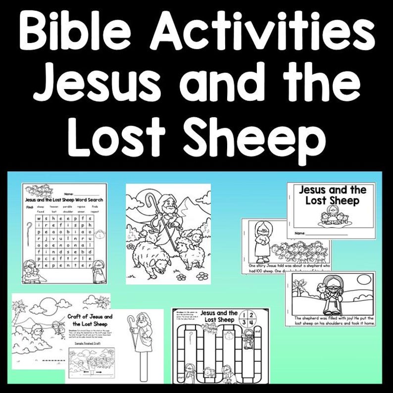 Jesus and the Lost Sheep Activities {craft, Coloring Page, Story Book ...