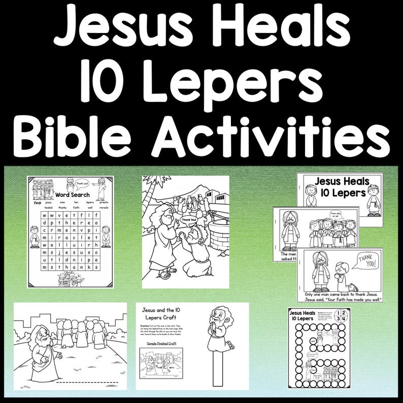 Jesus Heals 10 Lepers Activities {craft, Coloring Page, Storybook ...