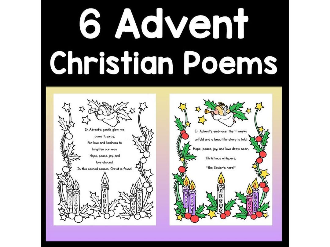 Advent Poems for Kids {6 Poems in Color and Black and White!} Advent ...