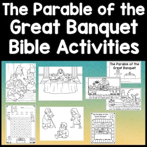 The Parable of the Great Banquet Activities {craft, Coloring Page ...
