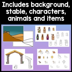 Nativity Craft for Kids {easy and No Prep Craft in Color and B/W ...