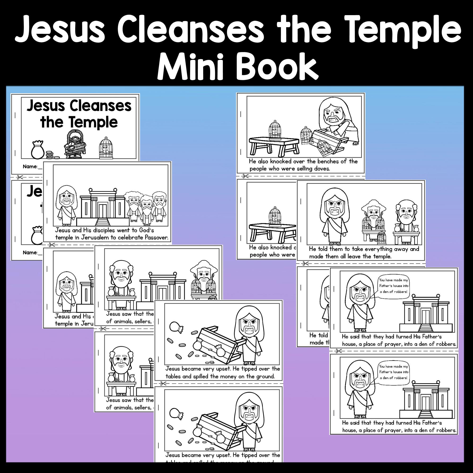 Jesus Cleanses the Temple Activities! {coloring Page, Craft, Storybook ...