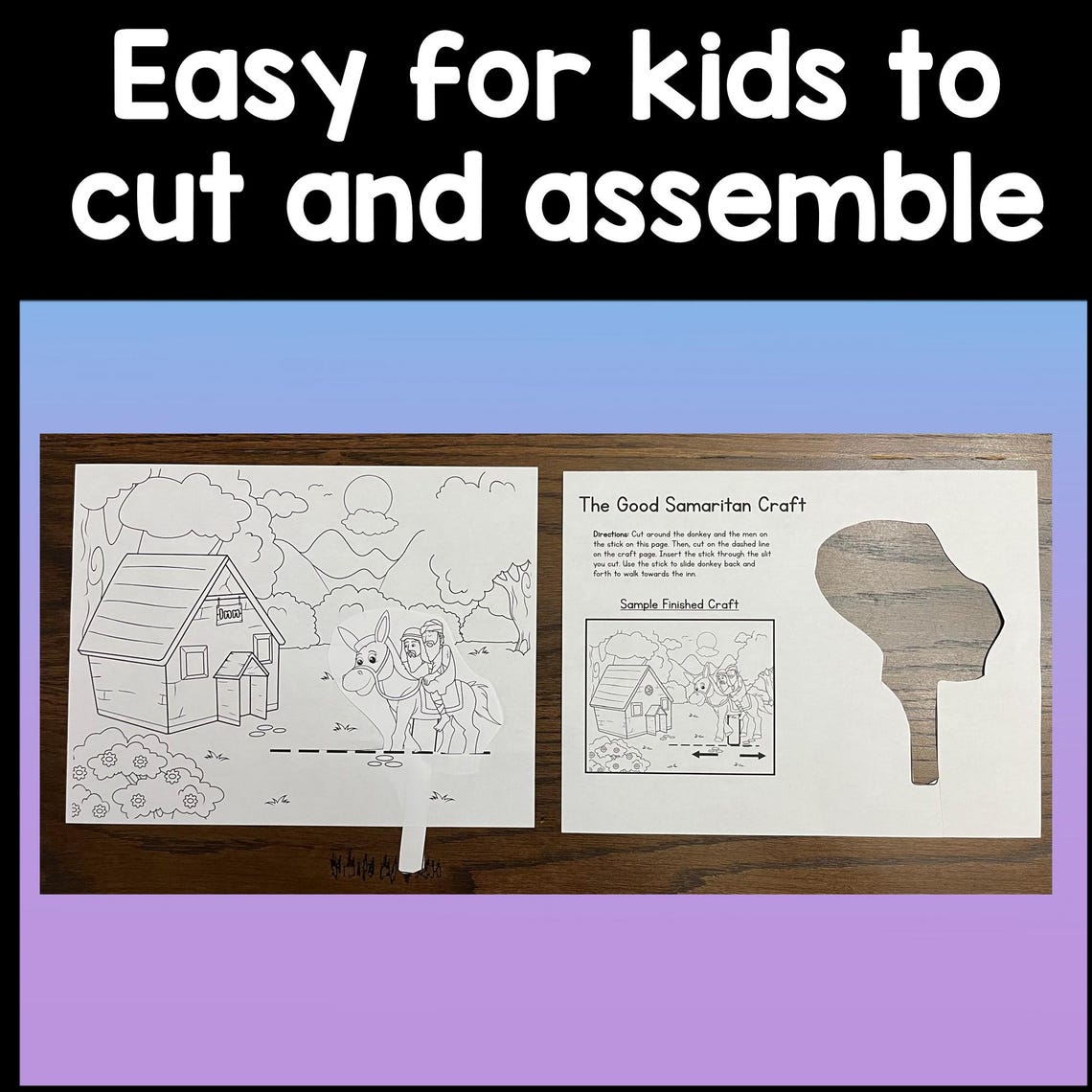 The Good Samaritan Craft {color and B/W} | Sunday School Lesson | Jesus ...
