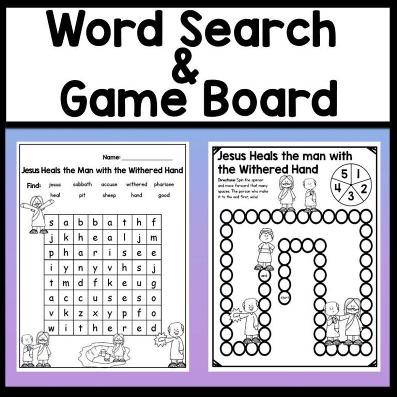 Jesus Heals the Man With the Withered Hand {5 Activities!} {miracles of ...