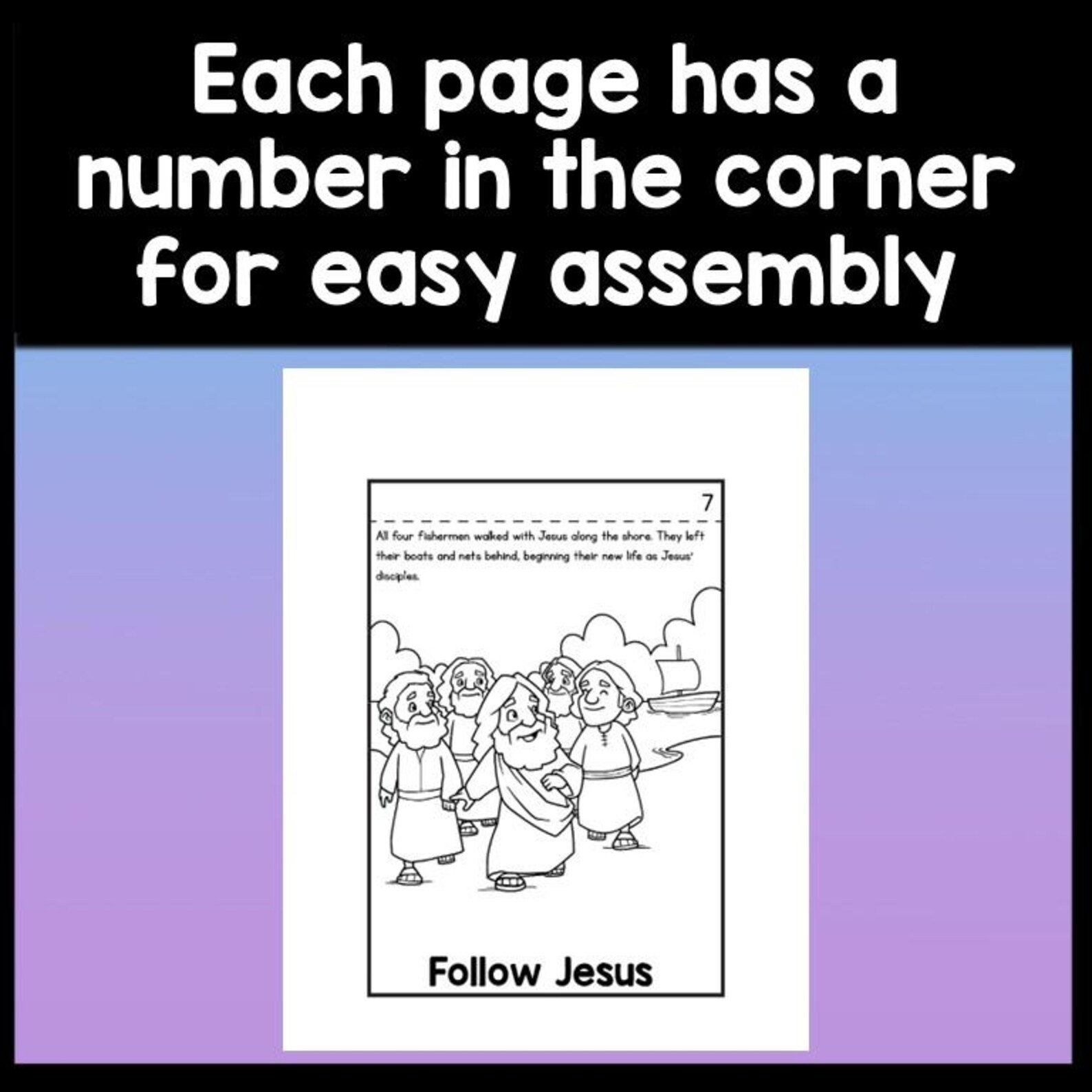 Jesus Calls His Disciples Flip Book Craft | Bible Story Activity for ...