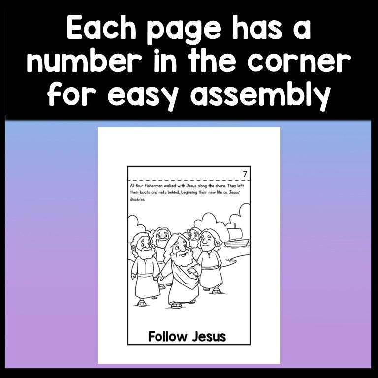 Jesus Calls His Disciples Sunday School Bible Craft Kids {easy Flipbook ...
