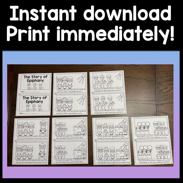 Epiphany Printable Book - 8 Pages! Easy Formatting & Assembly {epiphany ...