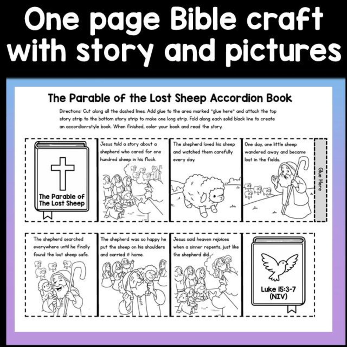 The Lost Sheep Accordion Book Printable | Parable of the Lost Sheep ...