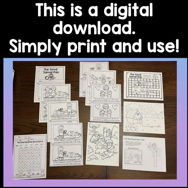 The Good Samaritan Activities {craft, Coloring Page, Storybook ...