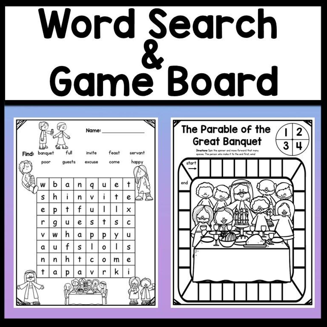 The Parable of the Great Banquet Activities! {craft, Coloring Page ...