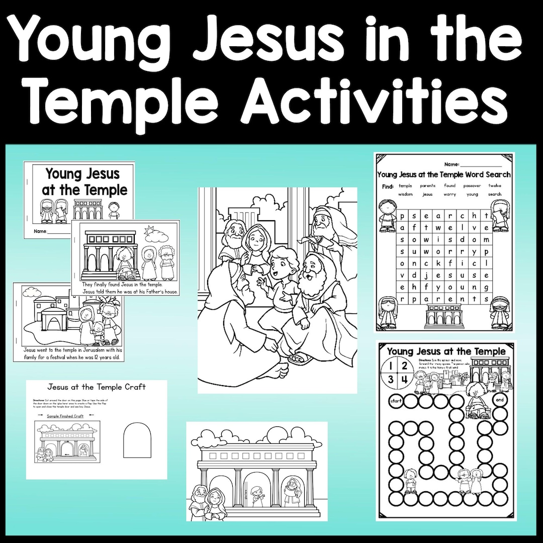 Young Jesus at the Temple Activities! {craft, Coloring Page, Story Book ...