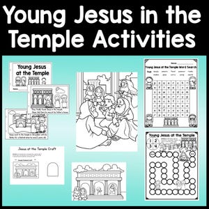 Young Jesus at the Temple Activities! {craft, Coloring Page, Story Book ...