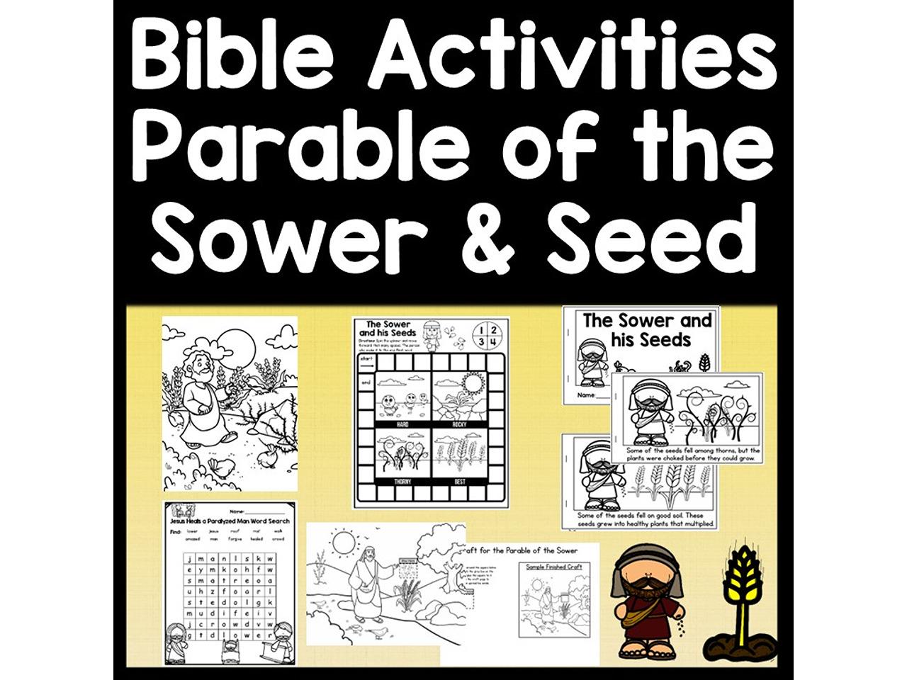 The Parable of the Sower Activities craft, Coloring Page, Story Book ...