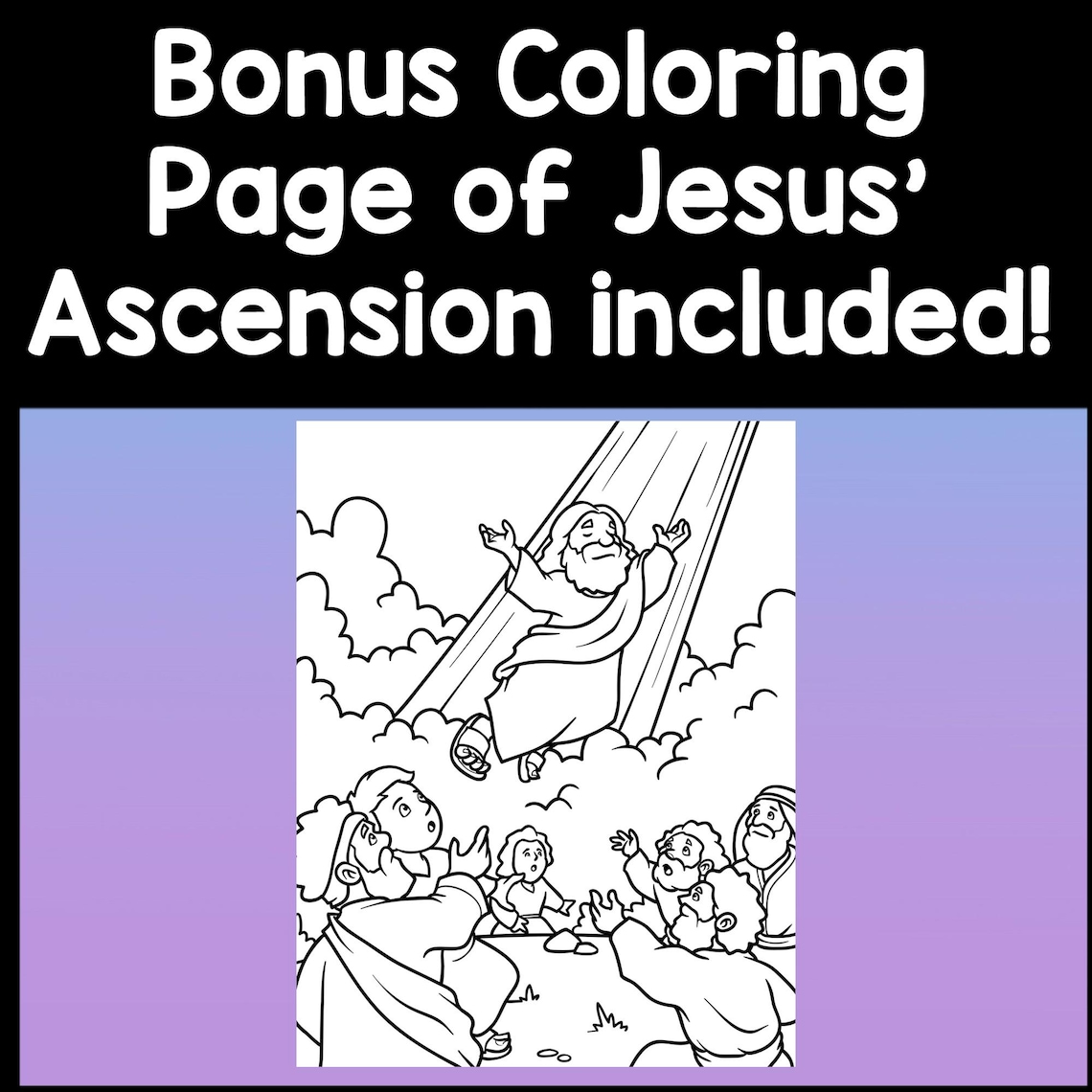 Jesus Ascension Craft for Kids | Easy Easter Craft | Jesus Ascending ...