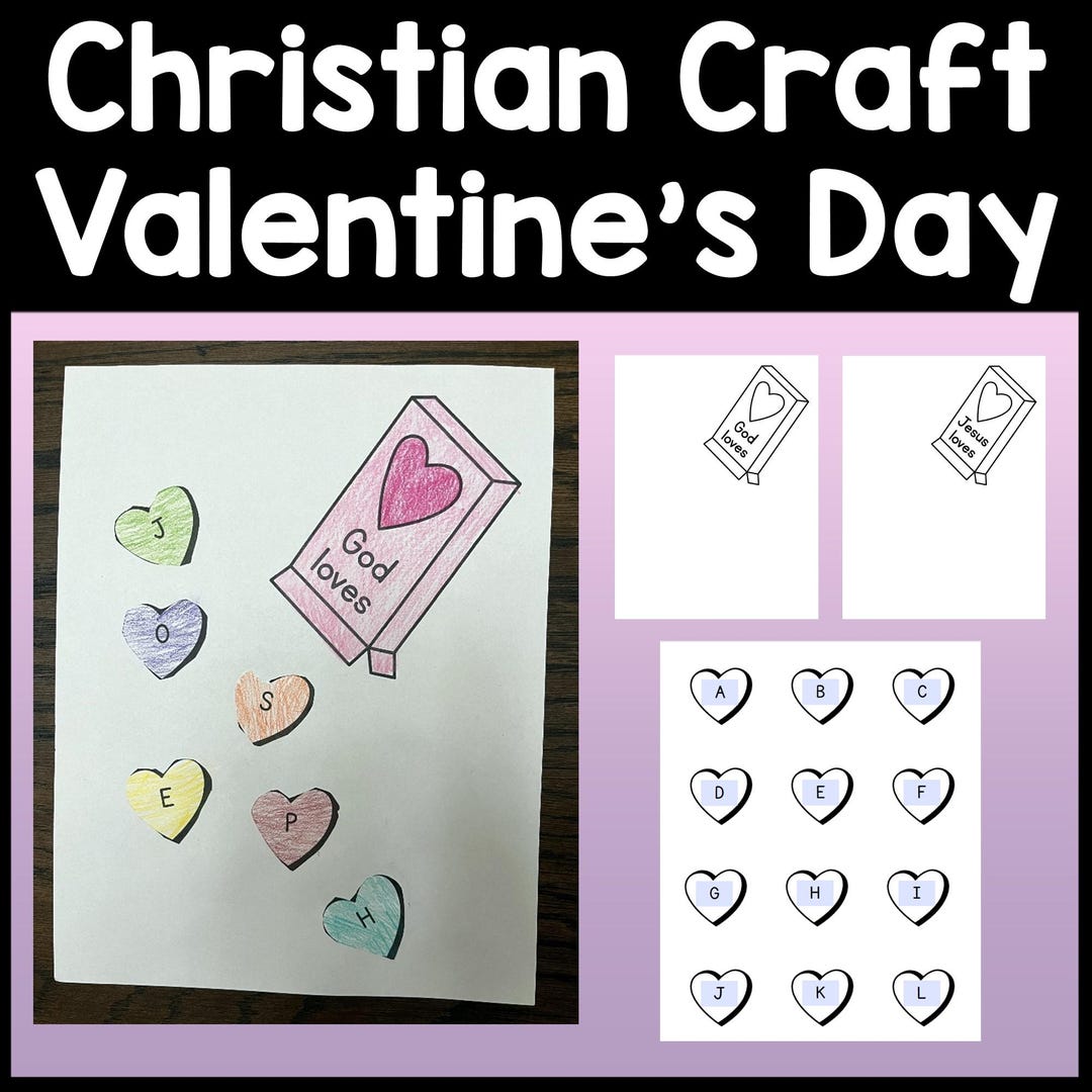 Christian Valentine's Day Sunday School Craft {editable} Religious ...