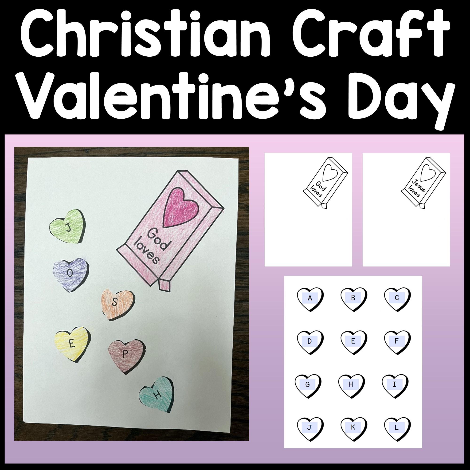 Christian Valentine's Day Sunday School Craft {editable} Religious ...